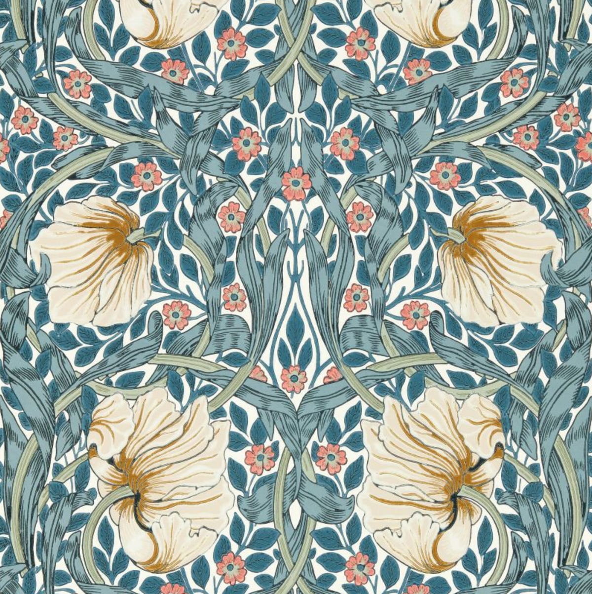 Carta da parati “Pimpernel” blu catalogo Morris & Friends a metraggio ...