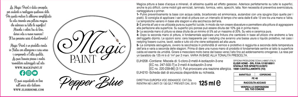 Vernice Pepper Blue: colore blu notte | Magic Paint – Elisir Home S.r.l.
