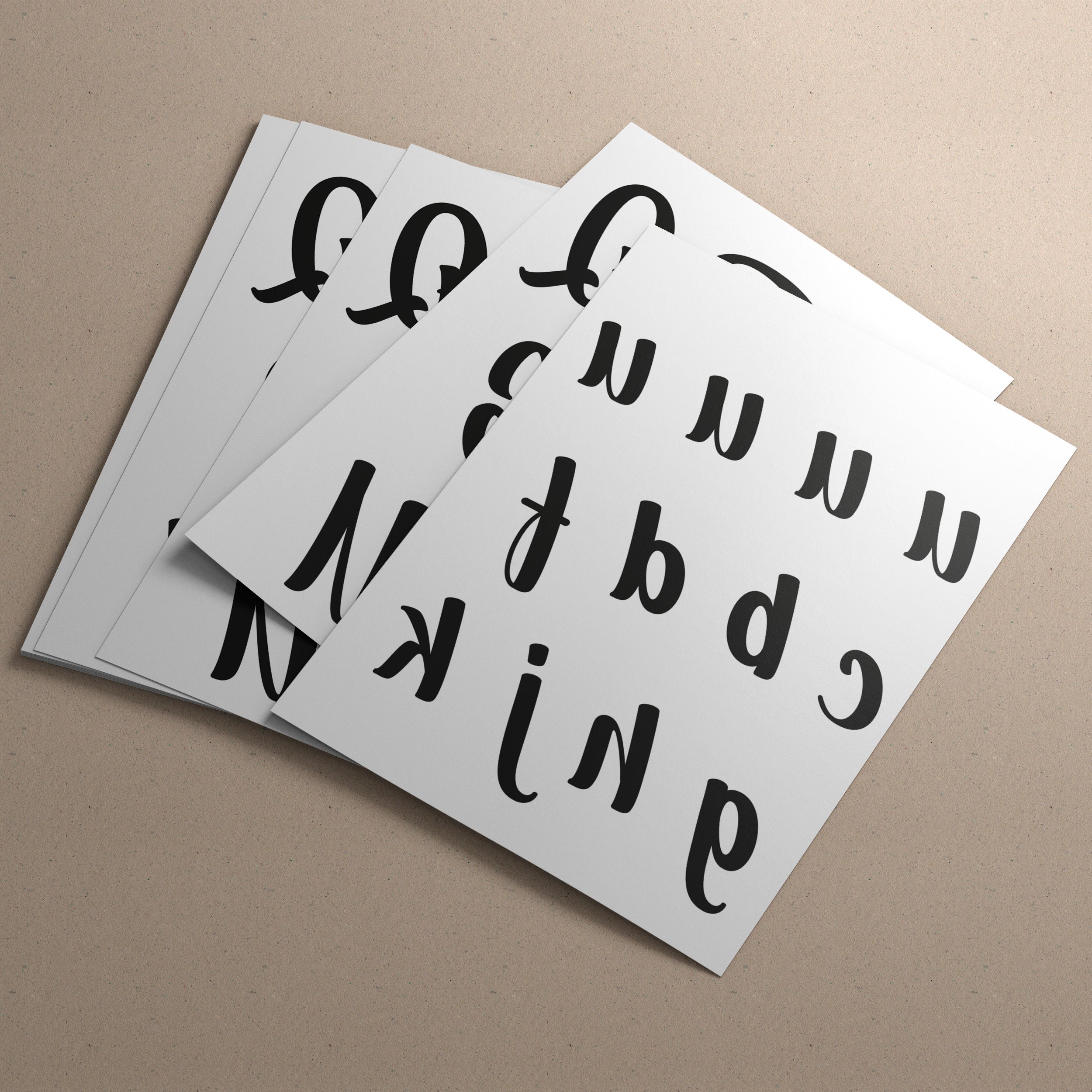Stampa Trasferibile “LETTERE DELL'ALFABETO FONT EDITORIAL” 28×42 cm ...