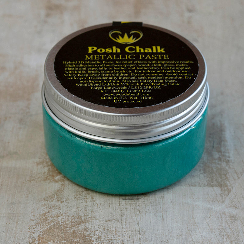 Pasta metallizzata Posh Chalk "Green Fhthalo" 110ml WoodUbend – Magic Paint