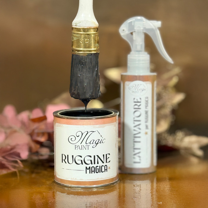 Kit vernice decorativa effetto ruggine Rame Ossidato | Magic Paint